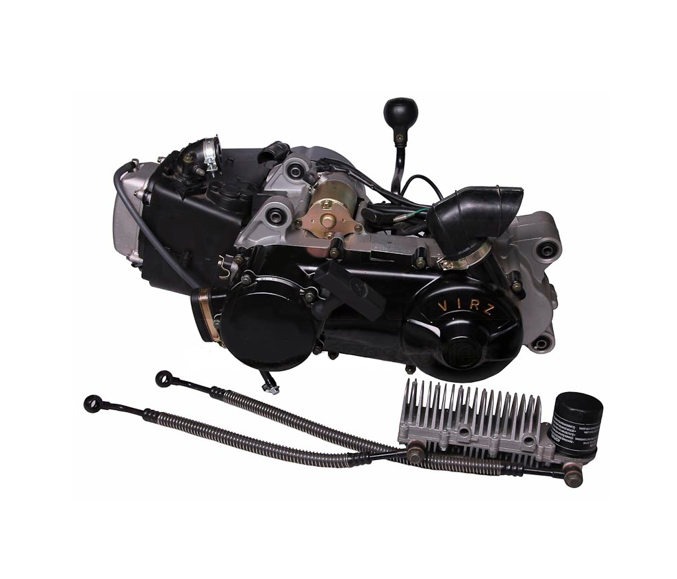 Двигатель в сборе 157QMJ (GY6) 149,5см3 DC (реверс, ручной стартер ...